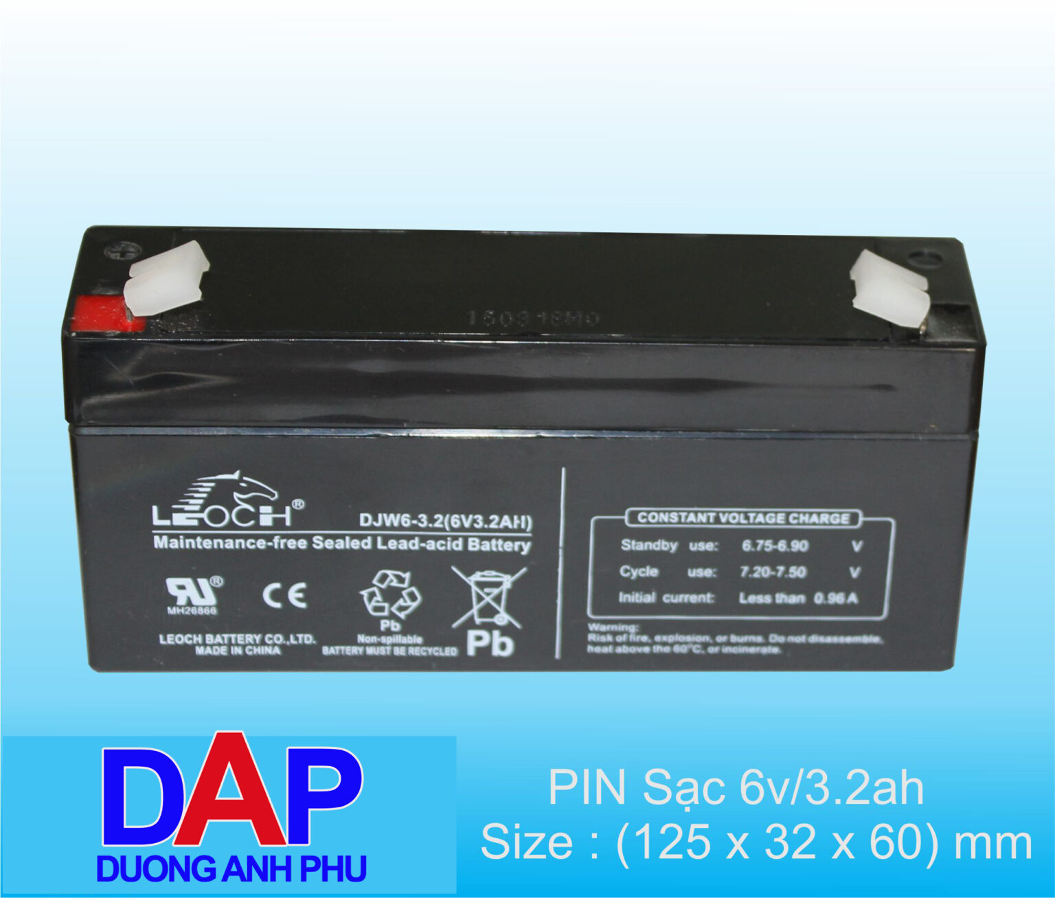 PIN 6V - 5AH cho Cân điện tử - canbinhduong.com.vn